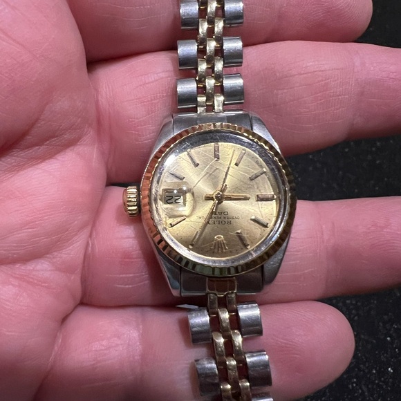 Rolex | Jewelry | Vintage Rolex Oyster Perpetual Date Small Face Watch ...